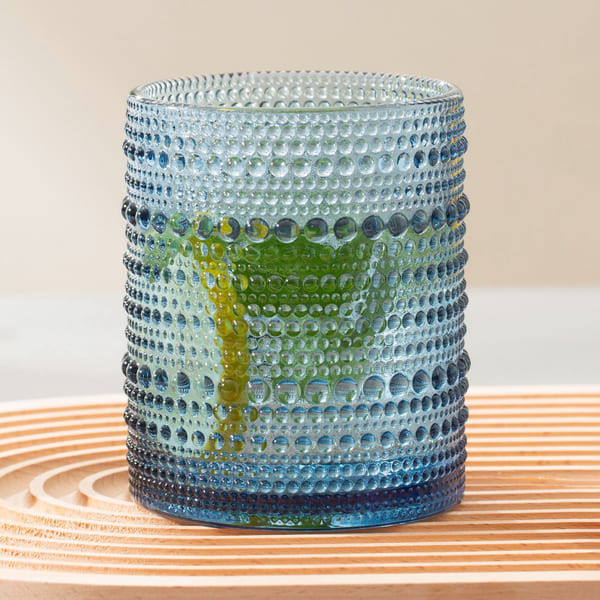 Colored Heavy Jupiter Hobnail Drinking Glasses Tumblers 12 Oz Machine ...